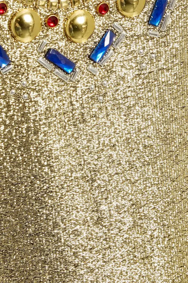 Rabanne Embellished Metallic Stretch-jersey Maxi Dress