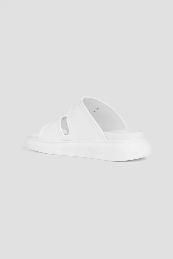 Alexander McQueen Hybrid Buckled Rubber Slides