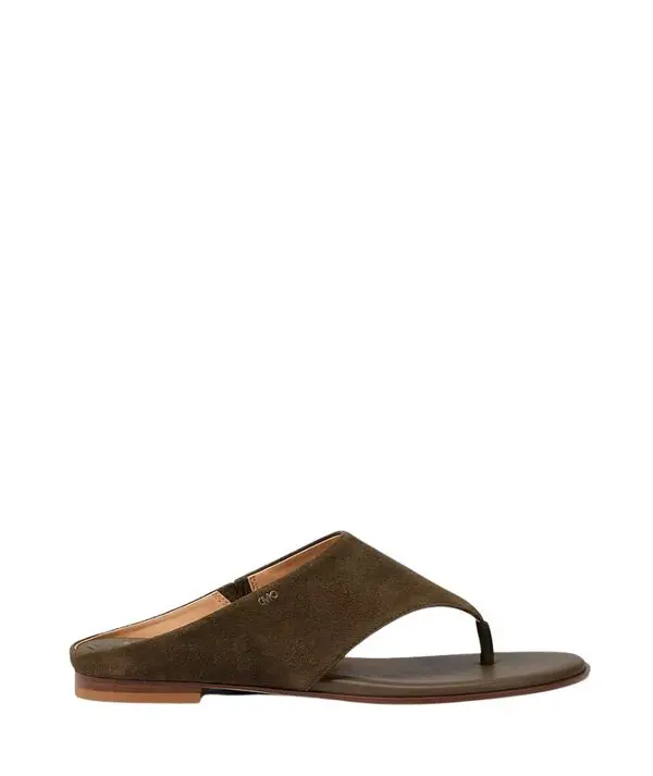 Michael Kors Alster Suede Thong Sandal - Brown