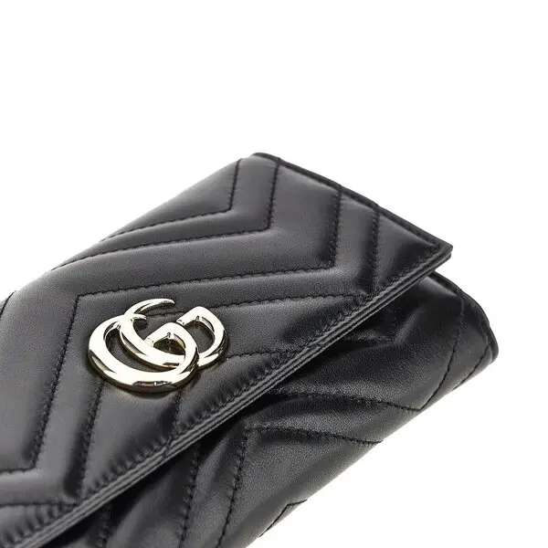 Gucci Leather Gg Marmont Wallet