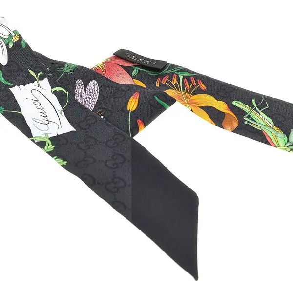 Gucci Silk Scarf With Flora Motif