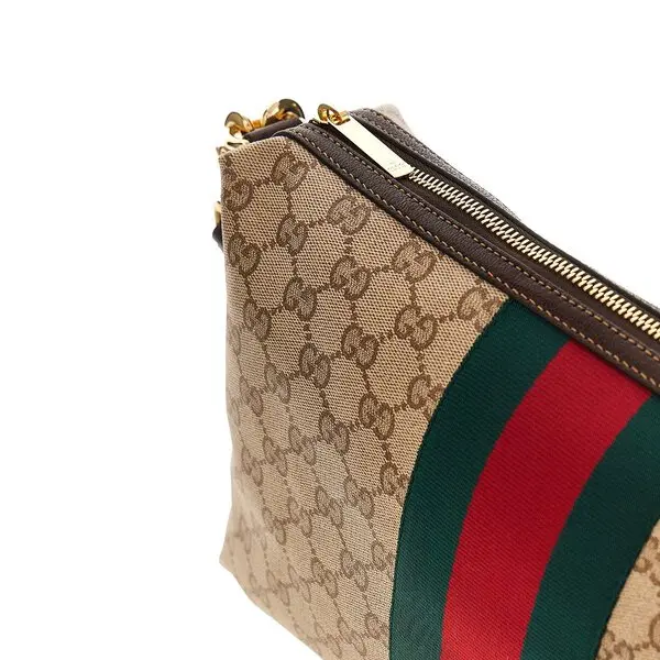 Gucci Gg Supreme Medium Bag With Web Ribbon