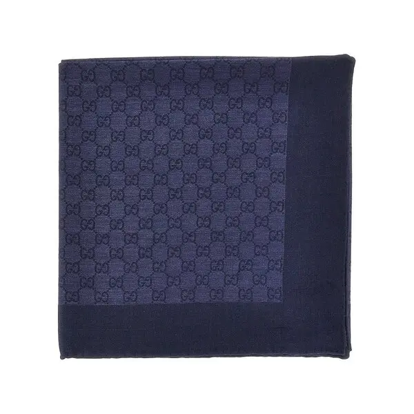 Gucci Silk And Wool-blend Scarf - Blue