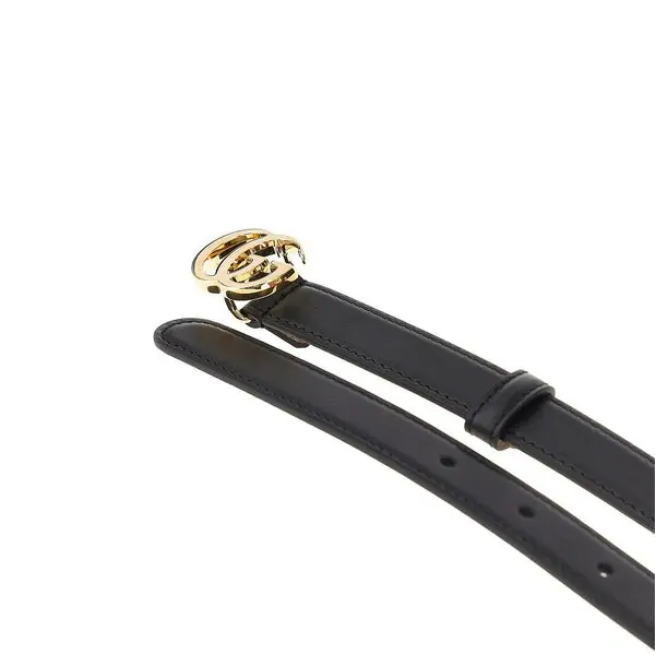 Gucci Smooth Leather Belt With Double G Buckle