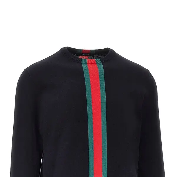 Gucci Knitted Weater With Web Ribbon