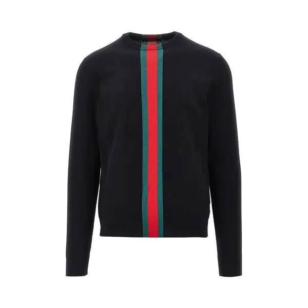 Gucci Knitted Weater With Web Ribbon
