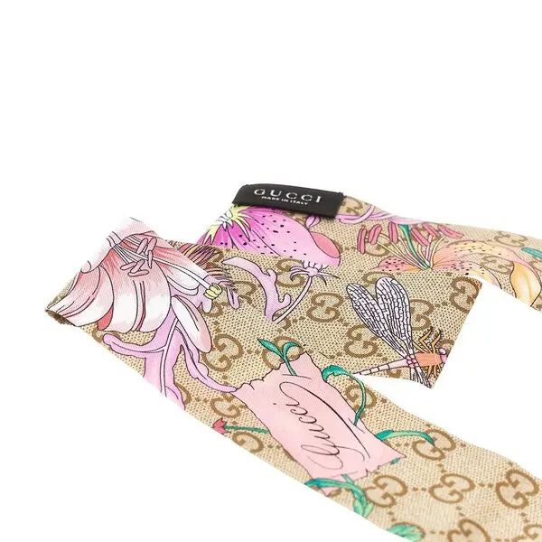 Gucci Silk Scarf With Gg Motif