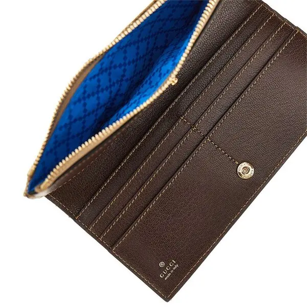 Gucci Original Gg Wallet With Logo Plate