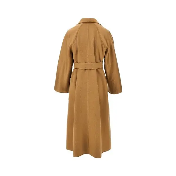 Max Mara Midi Belted Cashmere Coat - Beige