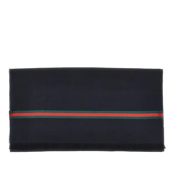Gucci Silk And Wool Scarf - Blue