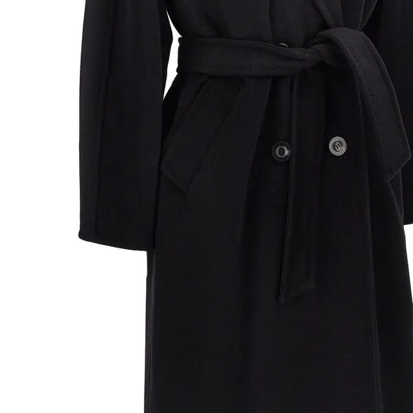 Max Mara Midi Double-breasted Coat - Black
