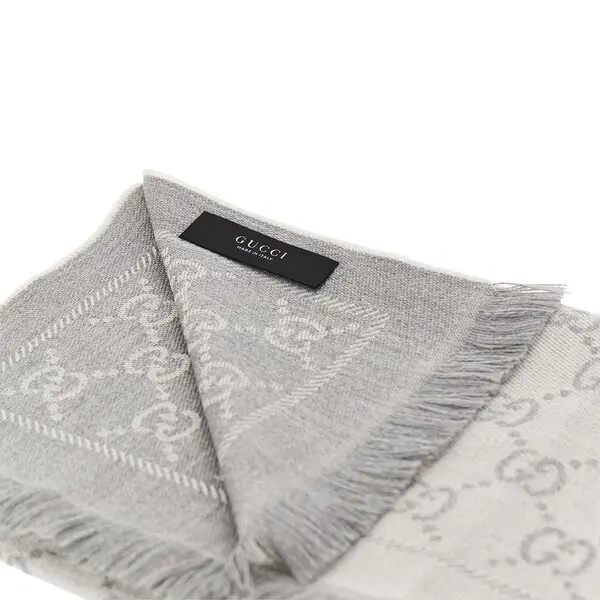 Gucci Gg Jacquard Wool Scarf