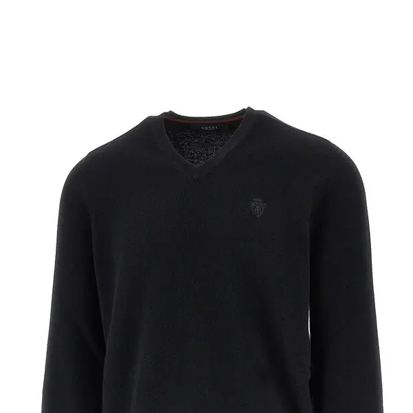 Gucci Cashmere Sweater With Logo Embroidery