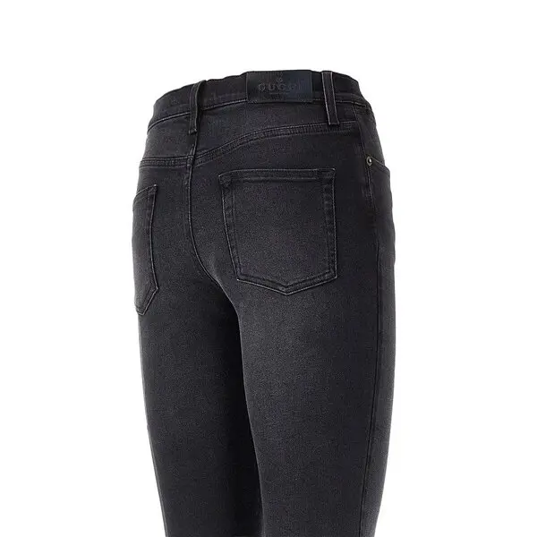 Gucci Délavé Cotton Denim Skinny Jeans - Black