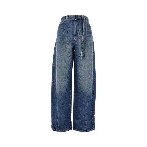 Max Mara Cotton Denim Oversized Jeans