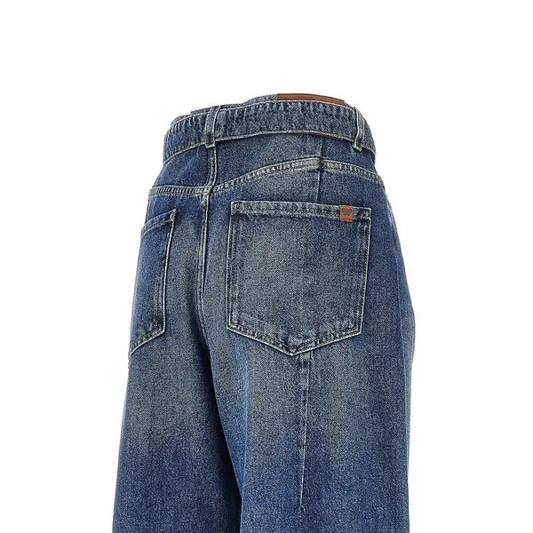 Max Mara Cotton Denim Oversized Jeans