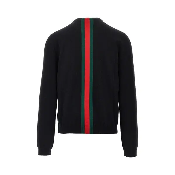 Gucci Cashere Sweater With Web Ribbon An