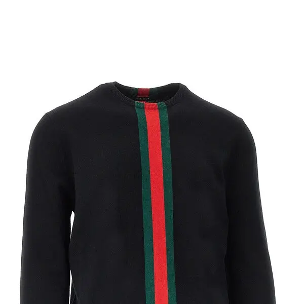 Gucci Cashmere Sweater With Web Ribbon