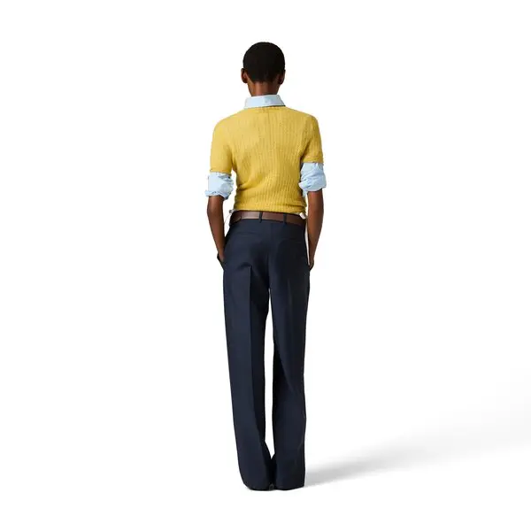 Miu Miu Cashmere And Silk Pointelle Knit Sweater - Yellow