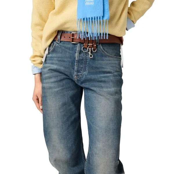 Miu Miu Five-pocket Loose Fit Jeans