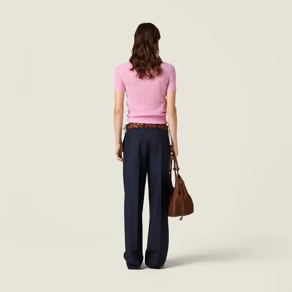 Miu Miu Cashmere And Silk Polo Shirt