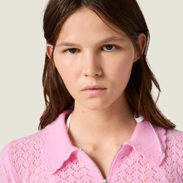 Miu Miu Cashmere And Silk Polo Shirt