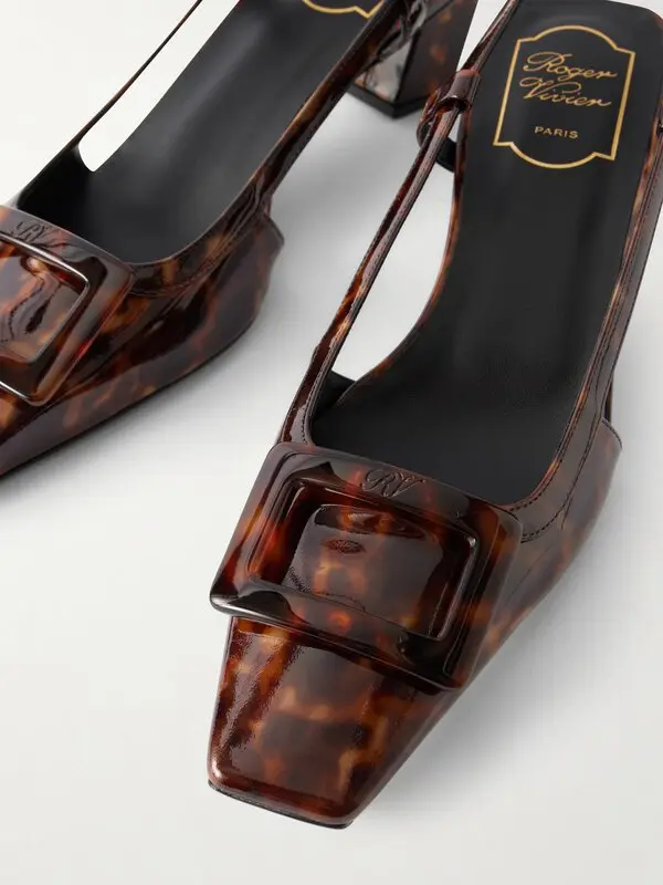 ROGER VIVIER Belle Vivier Slingback Pumps - Tortoiseshell