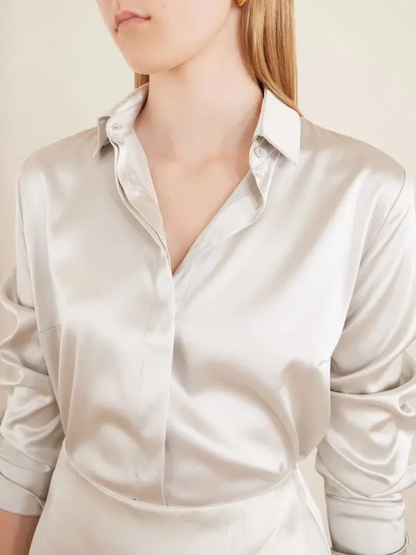 THE PARK Bonnie Silk-blend Shirt