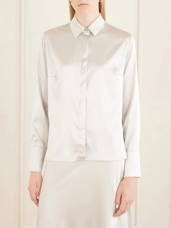 THE PARK Bonnie Silk-blend Shirt