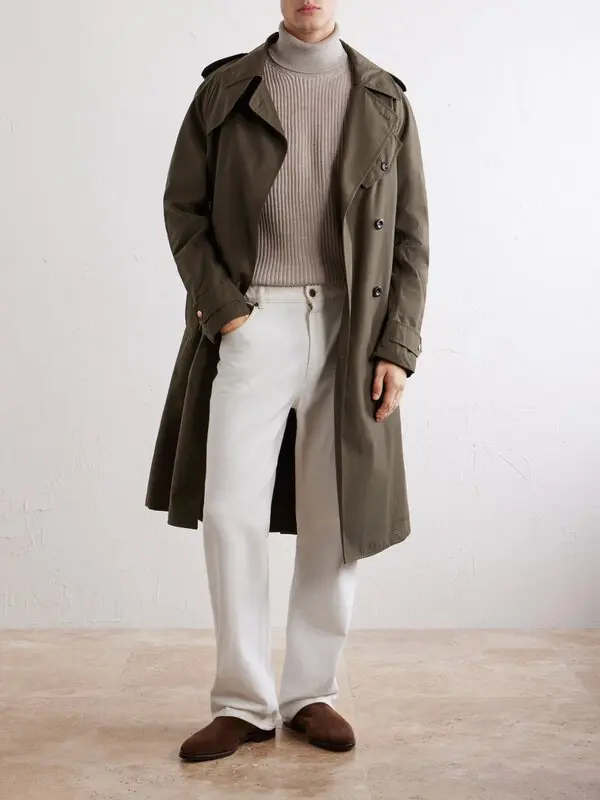 SLOWEAR Ribbed Virgin Wool Rollneck Sweater
