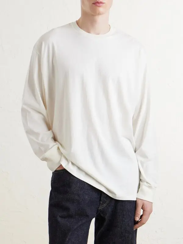 A.PRESSE Cotton And Cashmere-blend T-shirt