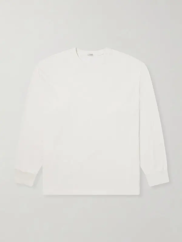 A.PRESSE Cotton And Cashmere-blend T-shirt - White