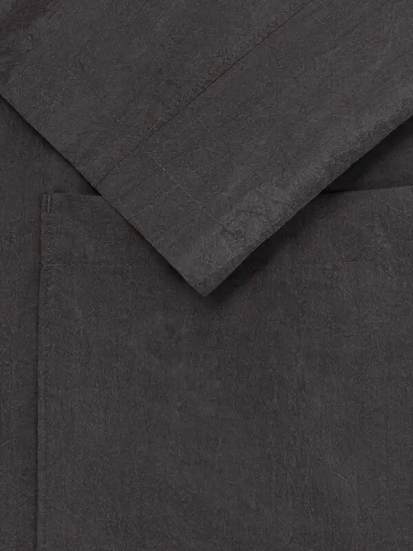 LEMAIRE Double-breasted Silk-blend Suit Jacket - Brown
