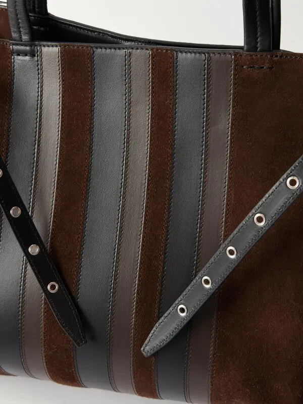 Proenza Schouler Days Paneled Leather And Suede Shoulder Bag