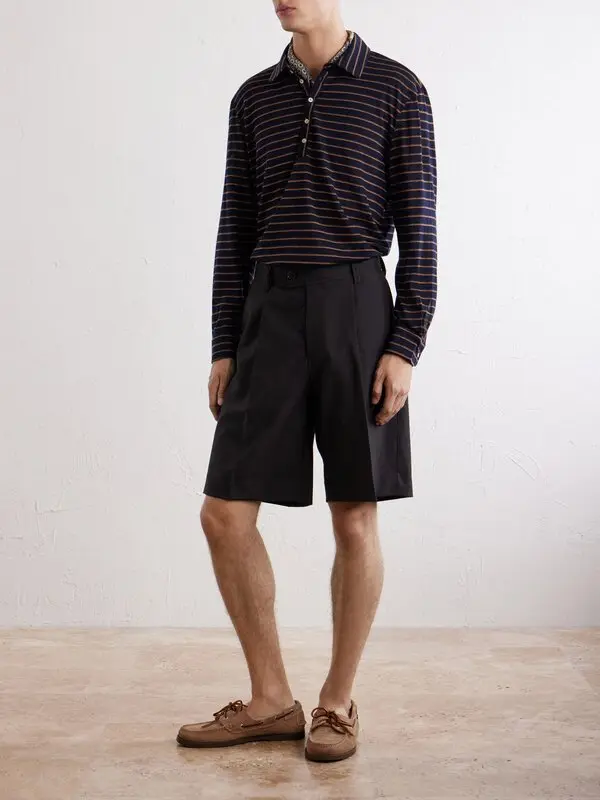 Massimo Alba Raya Striped Cotton-jersey Polo Shirt