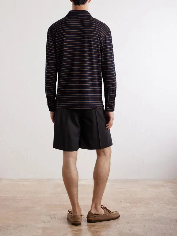 Massimo Alba Raya Striped Cotton-jersey Polo Shirt