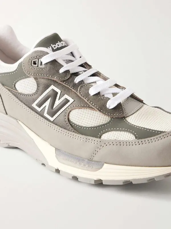 NEW BALANCE 992 Suede-trimmed Mesh Sneakers