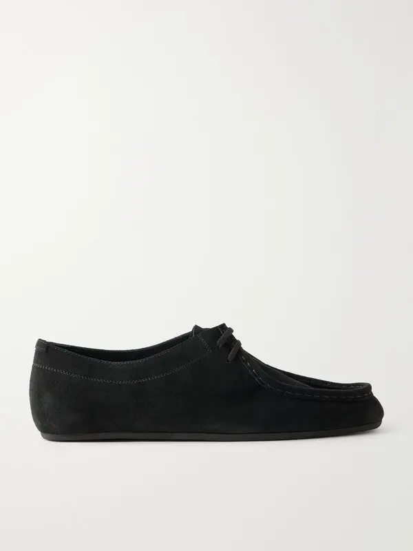 JIL SANDER Suede Derby Shoes - Black
