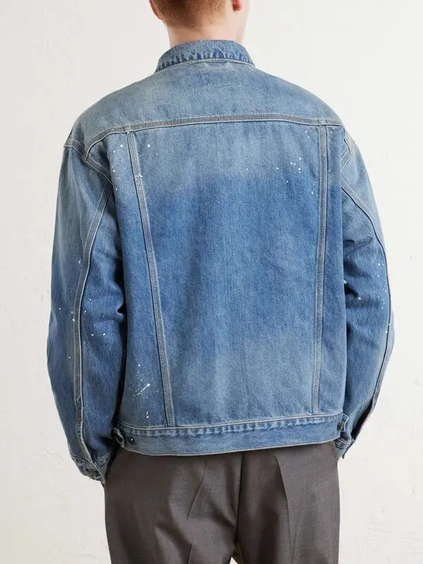 Carhartt Work In Progress Helston Paint-splattered Denim Jacket
