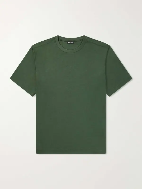 Zegna Cotton-jersey T-shirt - Green