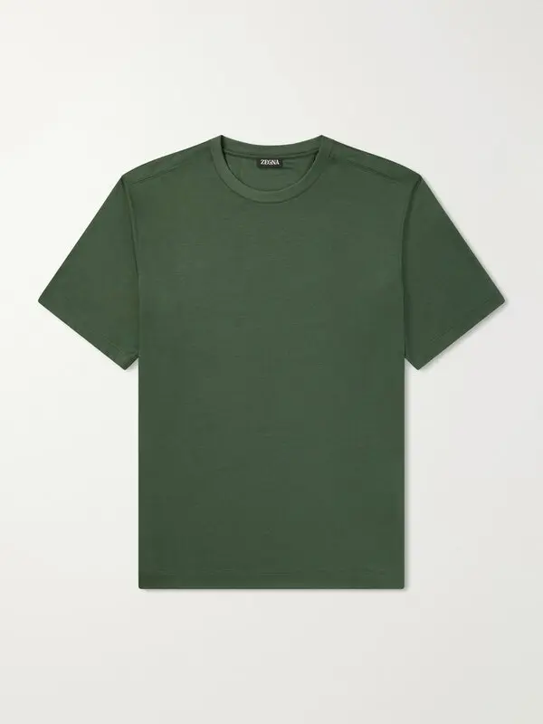 Zegna Cotton-jersey T-shirt - Green