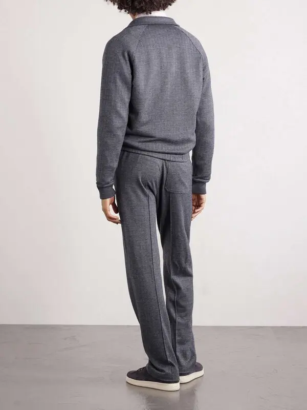 TOM FORD Herringbone Cotton, Wool And Silk-blend Jacket