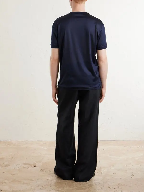Dolce & Gabbana Silk-jersey T-shirt - Blue
