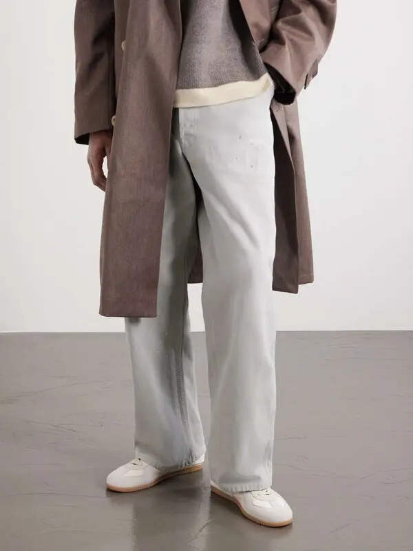 MAISON MARGIELA Replica Suede-trimmed Leather Sneakers