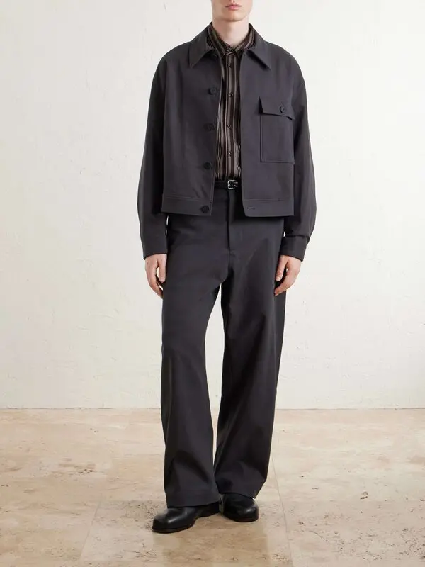 Studio Nicholson Barrel-leg Cotton-twill Trousers
