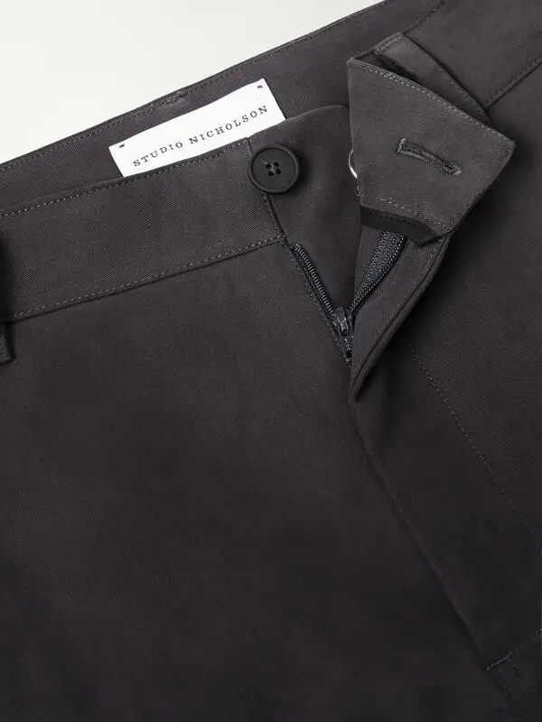 Studio Nicholson Barrel-leg Cotton-twill Trousers