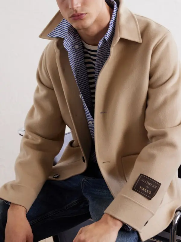 SLOWEAR Felted Wool-blend Blouson Jacket