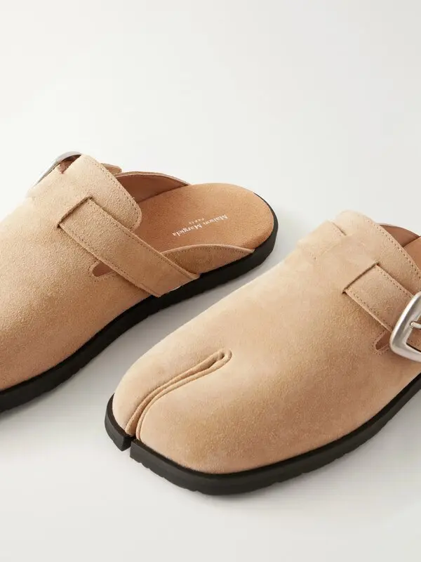 MAISON MARGIELA Tabi Daily Split-toe Suede Clogs - Neutrals
