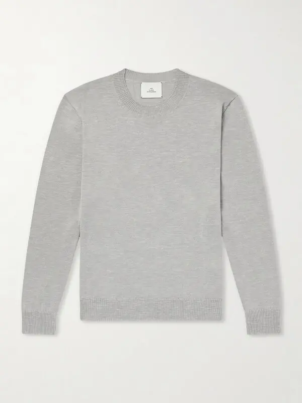 THE ELDER STATESMAN Libeccio Wool, Silk, And Linen-blend Sweater