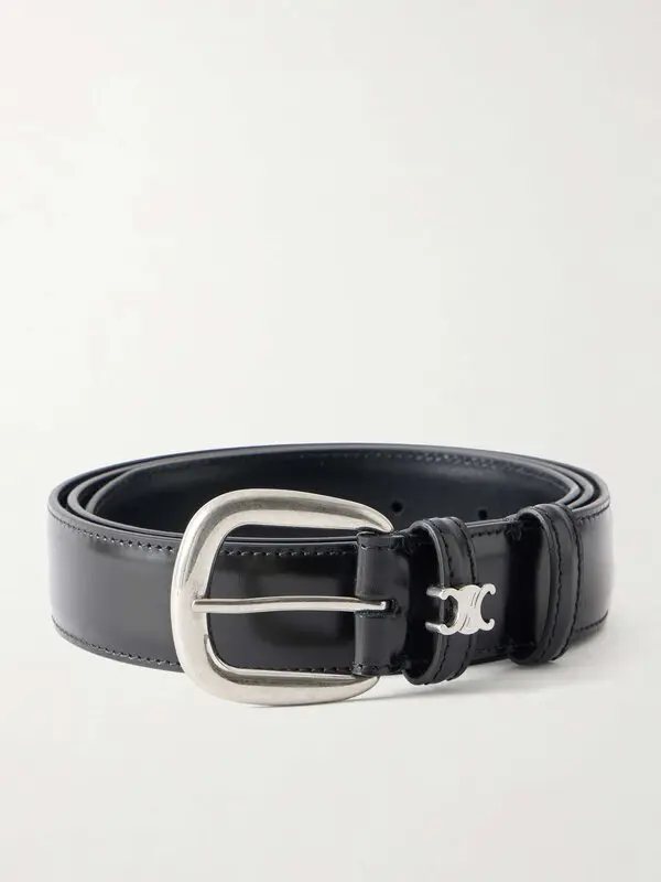 Celine Vivienne Leather Belt - Black